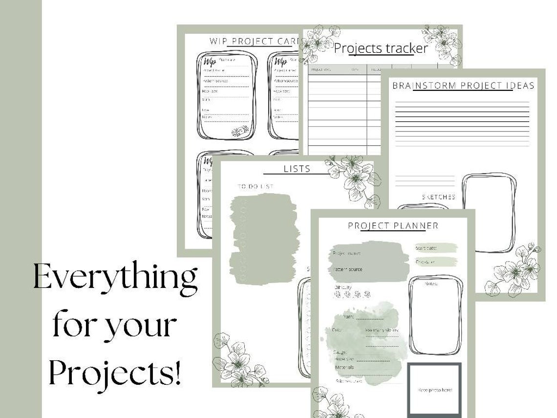 Crochet Project Planner, Printable Crochet Planner, 18 Unique Pages ...