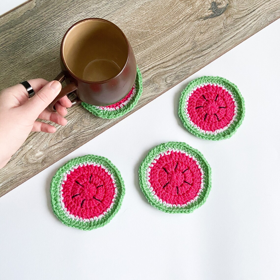 Watermelon Coasters Crochet Pattern Quick and Easy Crochet - Etsy