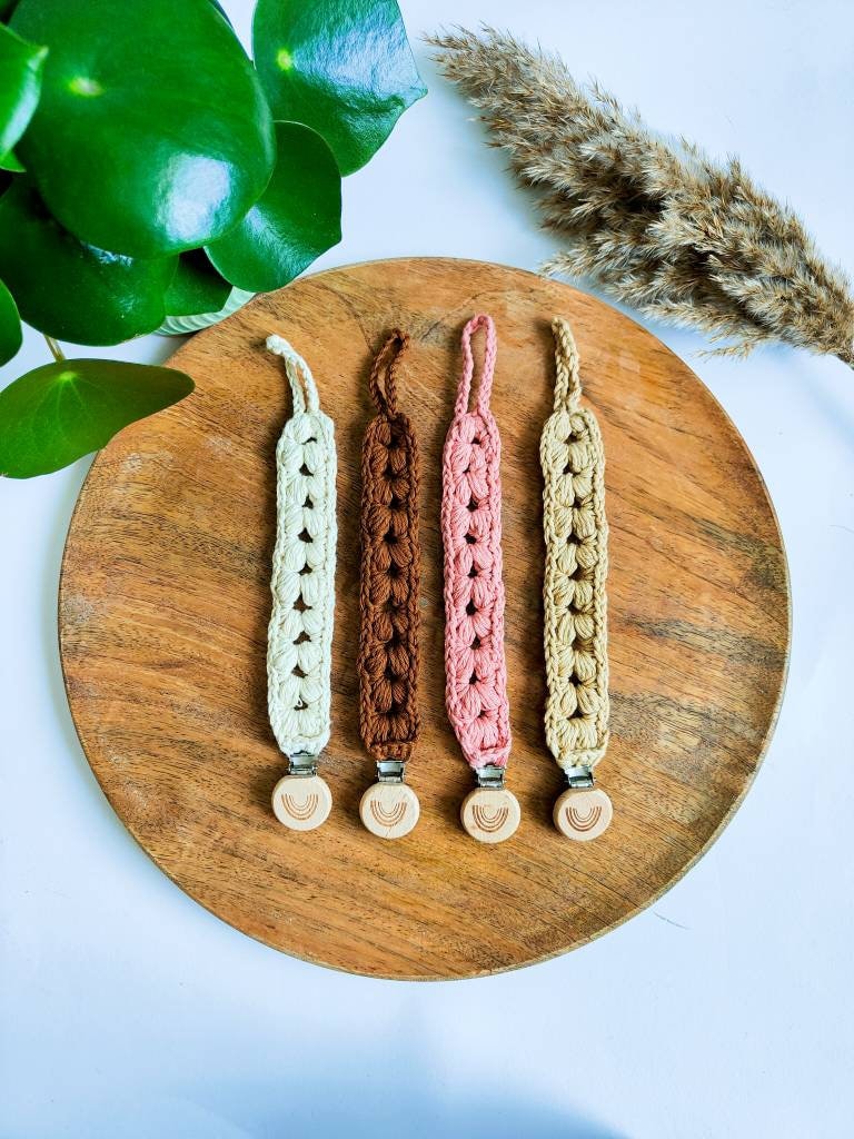 CROCHET PATTERN | Pacifier Clips Crochet Pattern, Dummy Clips, Paci ...