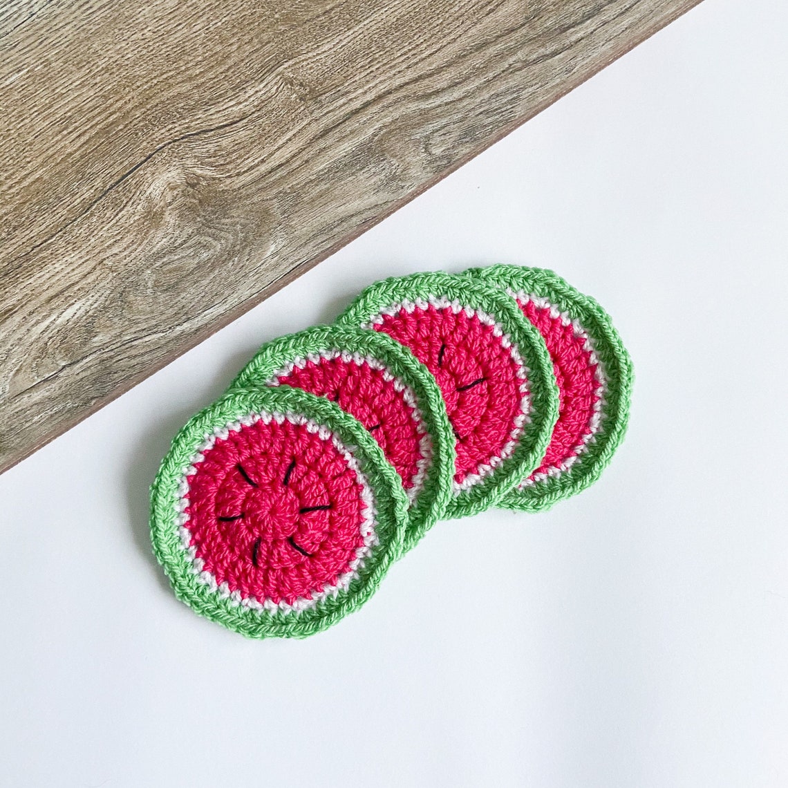 Watermelon Coasters Crochet Pattern Quick and Easy Crochet - Etsy