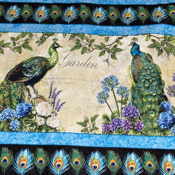 Peacock Fabric - Etsy