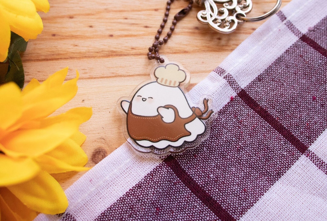 Keychain Ghostly Pastry Chef – Original Character - Fantosomos - Cute ...