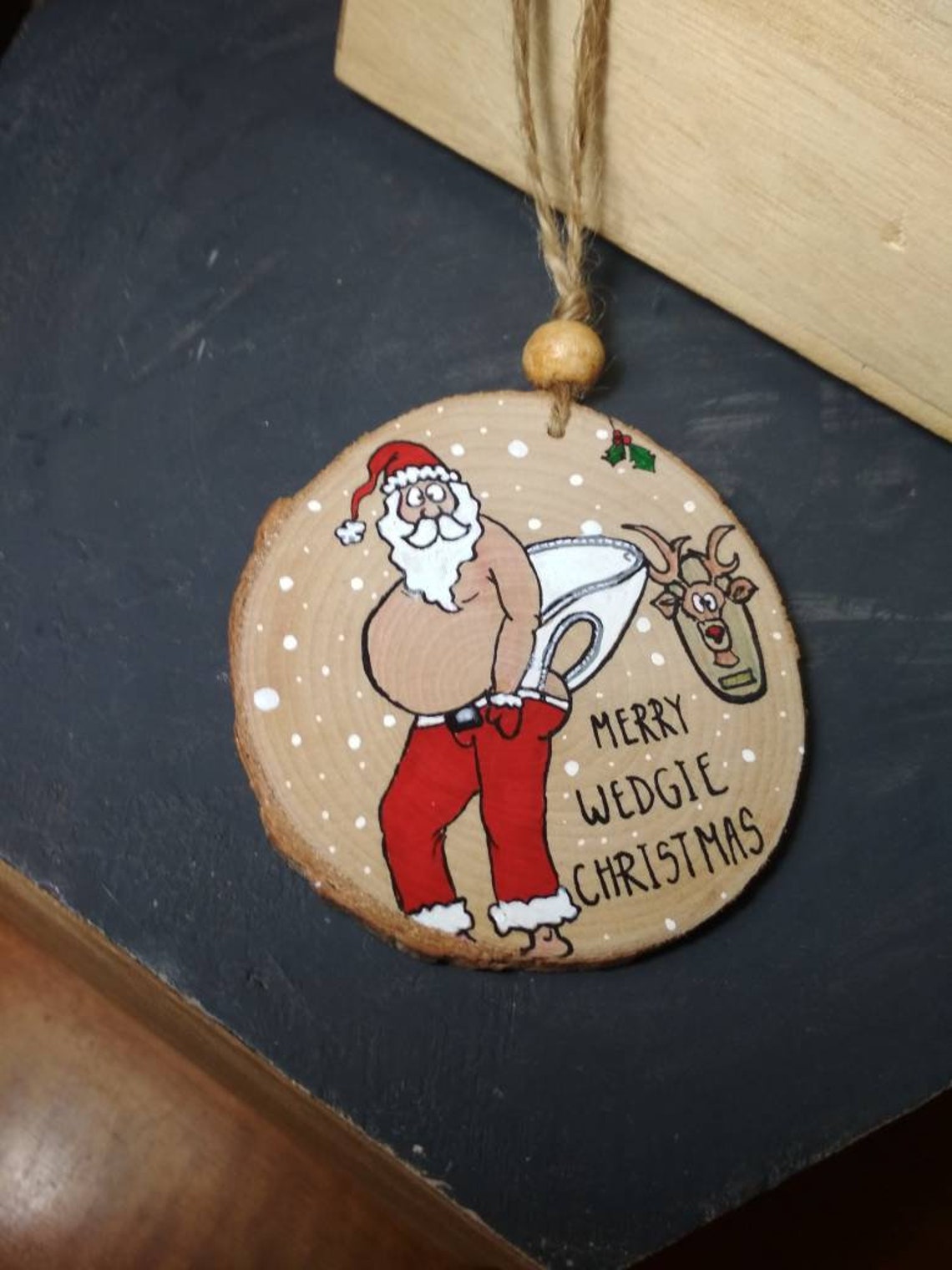 Wedgie Funny Santa Ornament Briefs Tighty Whities | Etsy