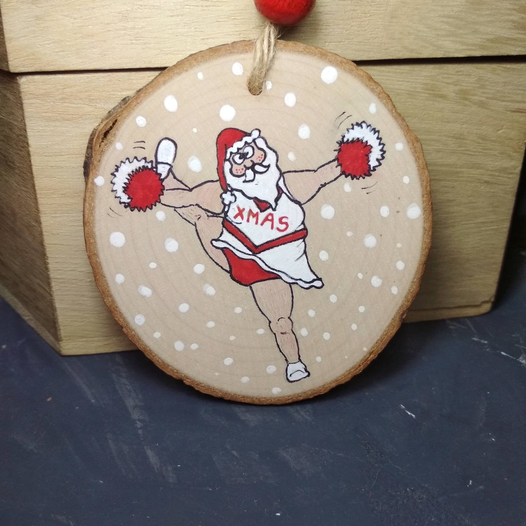Funny Cheerleader Santa Claus Ornament Gift for Teenage - Etsy