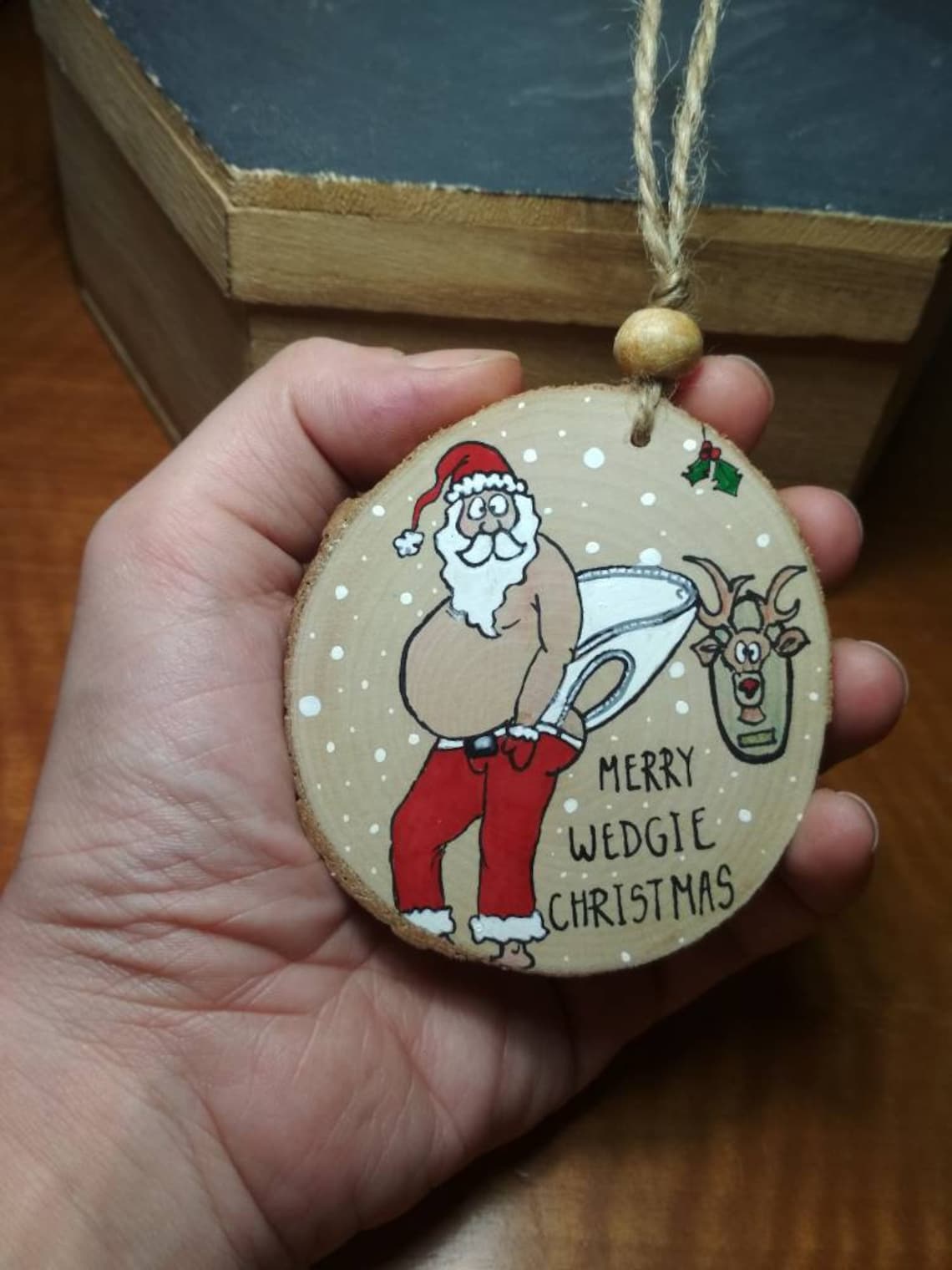Wedgie Funny Santa Ornament Briefs Tighty Whities | Etsy