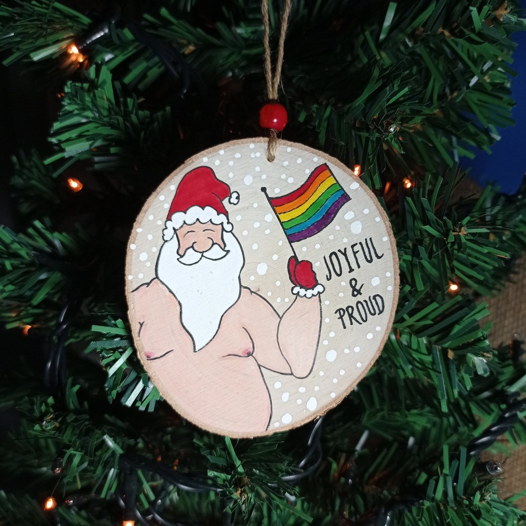 Rainbow Joyful Pride Flag Gay Santa Claus Queer Christmas - Etsy