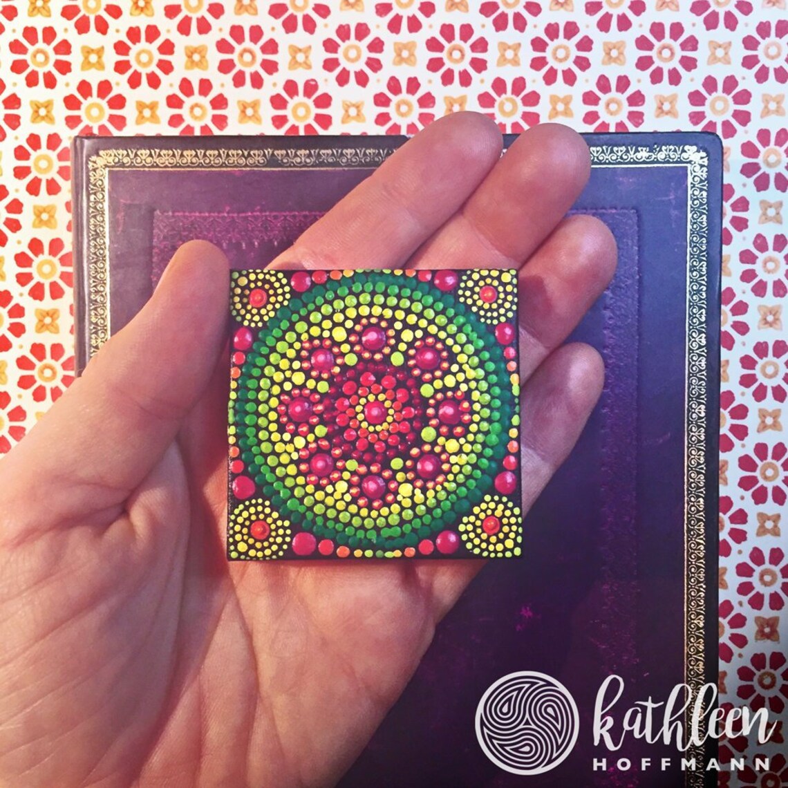 Dotart Mini Mandala Original Painting - Etsy