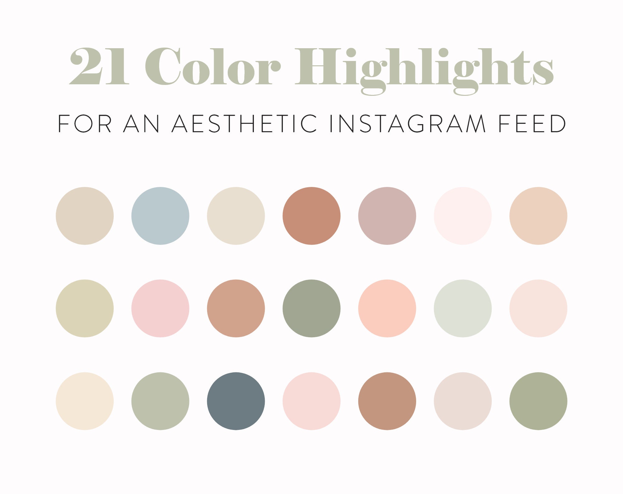 Neutral Instagram Icons Pack 25 Solid Instagram Highlight | Etsy