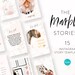 Minimal Marble Instagram Stories Pack - Canva Story Games Template ...