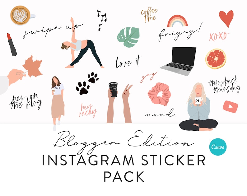 Instagram Sticker Bundle 100 Instagram Story Stickers - Etsy