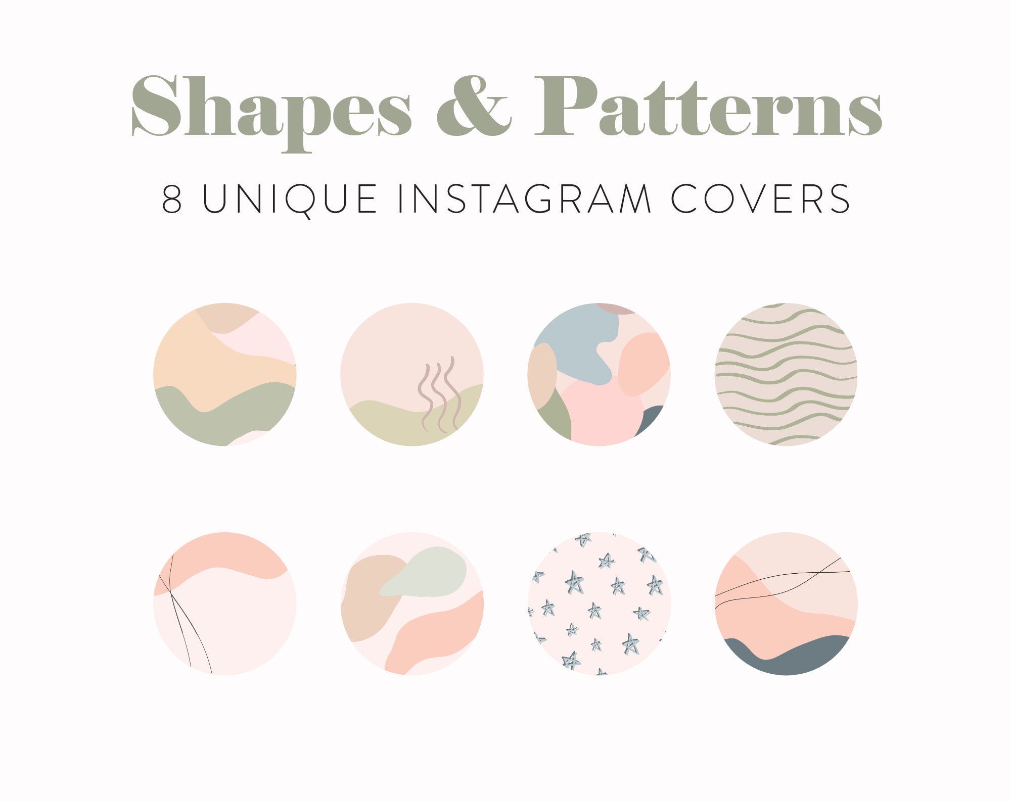 Neutral Instagram Icons Pack 25 Solid Instagram Highlight | Etsy