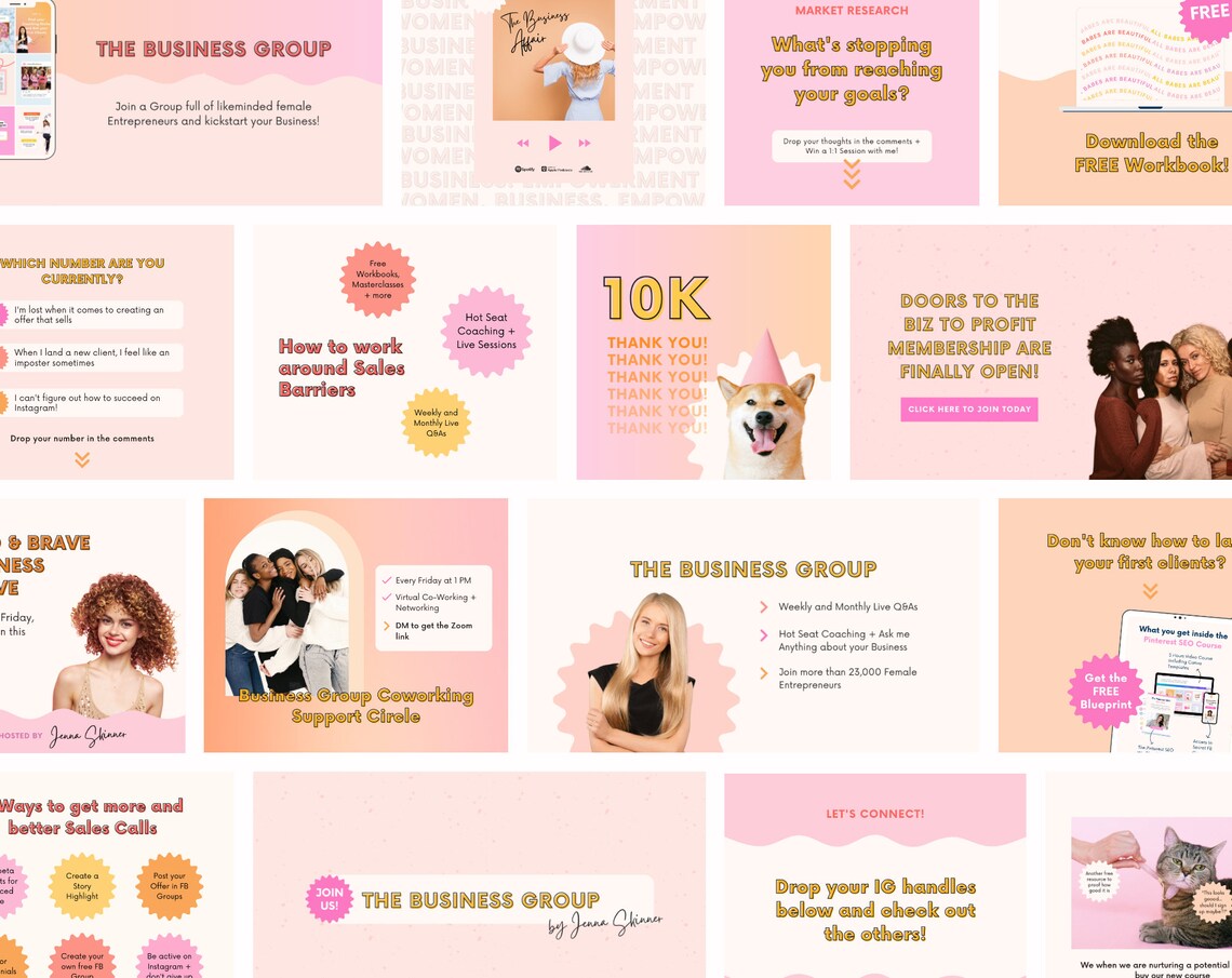 Marketing Pack for Facebook Canva Templates for Facebook | Etsy