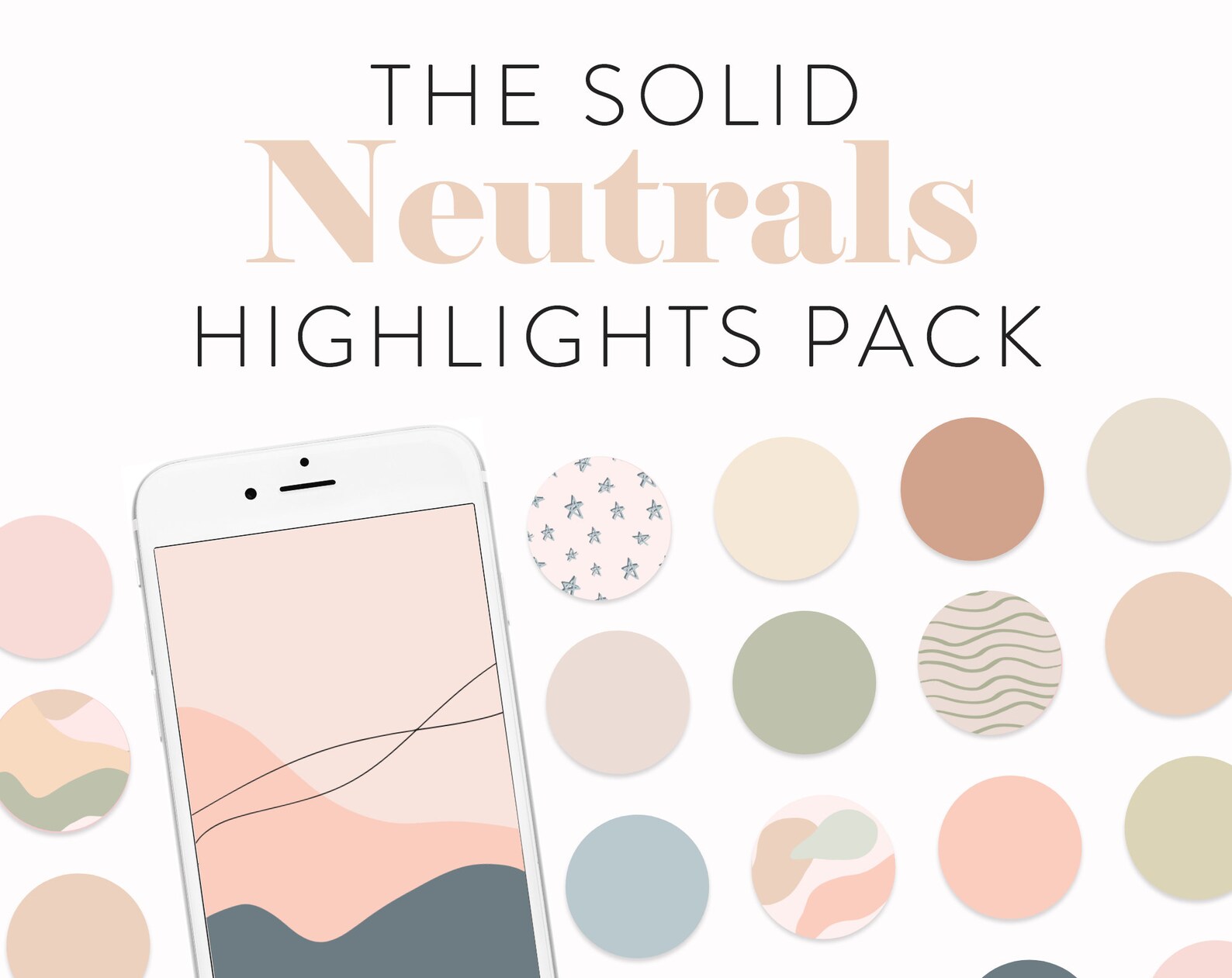 Neutral Instagram Icons Pack 25 Solid Instagram Highlight | Etsy