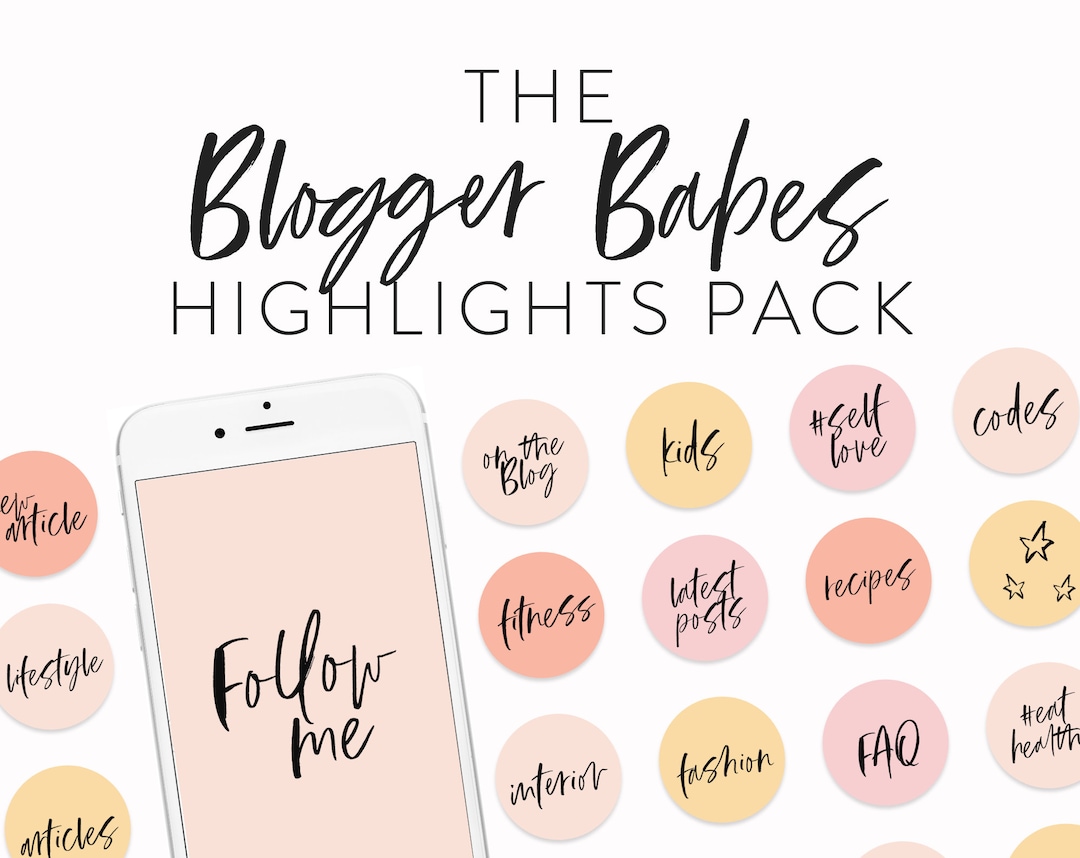 Blogger Instagram Highlight Icons Pack - Instagram Highlight Cover ...