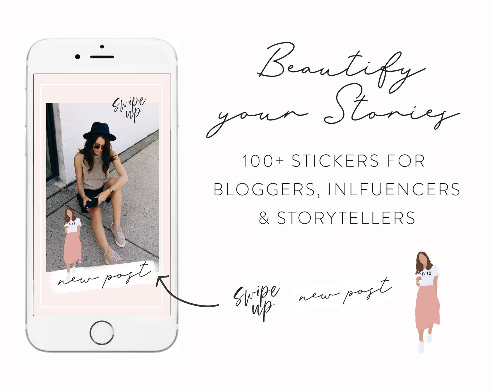 Instagram Sticker Bundle 100 Instagram Story Stickers - Etsy