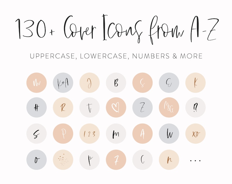 Alphabet lettering instagram highlight icons letters - wholerety