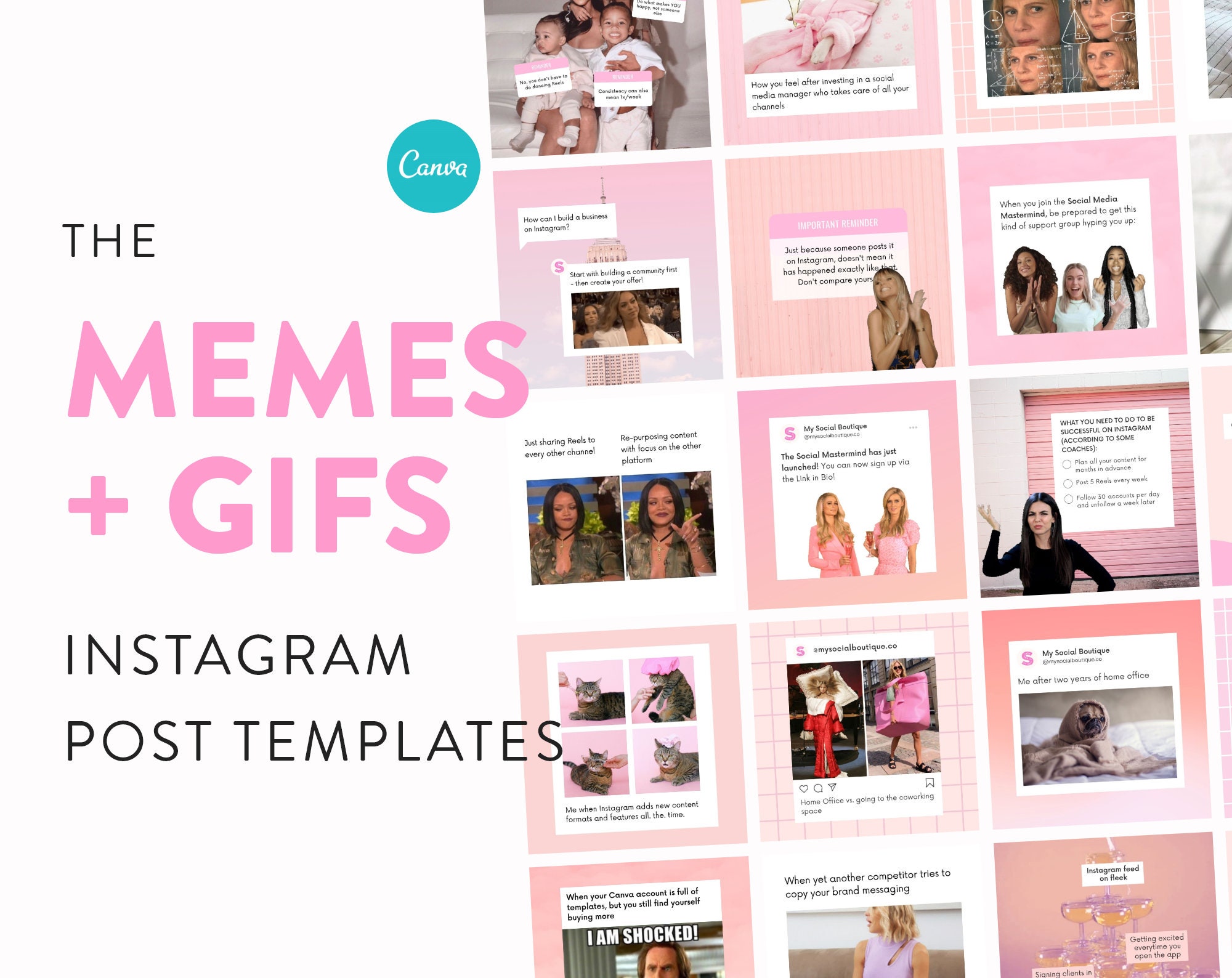 Engagement Booster Memes Gifs for Instagram 60 Canva | Etsy