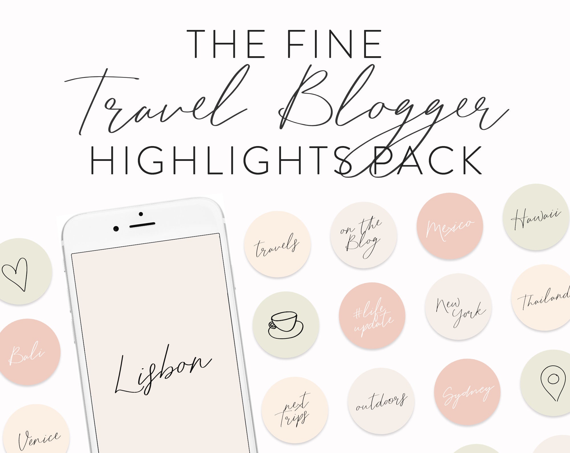 Fine Instagram Highlights for Travel Blogger - Handwriting Instagram ...
