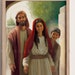Three Hearts of the Holy Family Art Print, Holy Family Hearts, Sacred ...