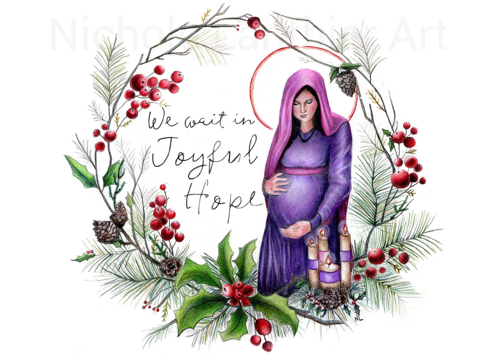 Advent Art Print Catholic Art Virgin Mary Art Catholic - Etsy