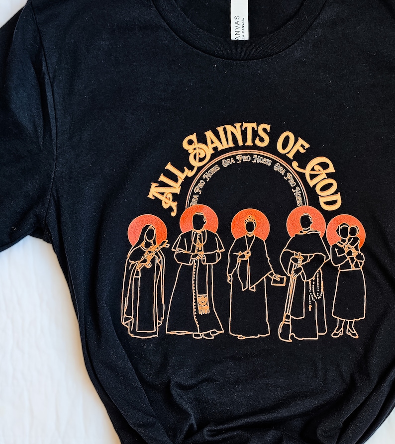 All Saints Day Long Sleeve Tee, Catholic Halloween Gift - Etsy