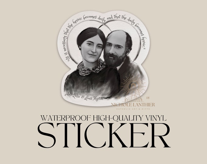 St Zelie and St Louis Martin Sticker, Therese of Lisieux, Catholic ...