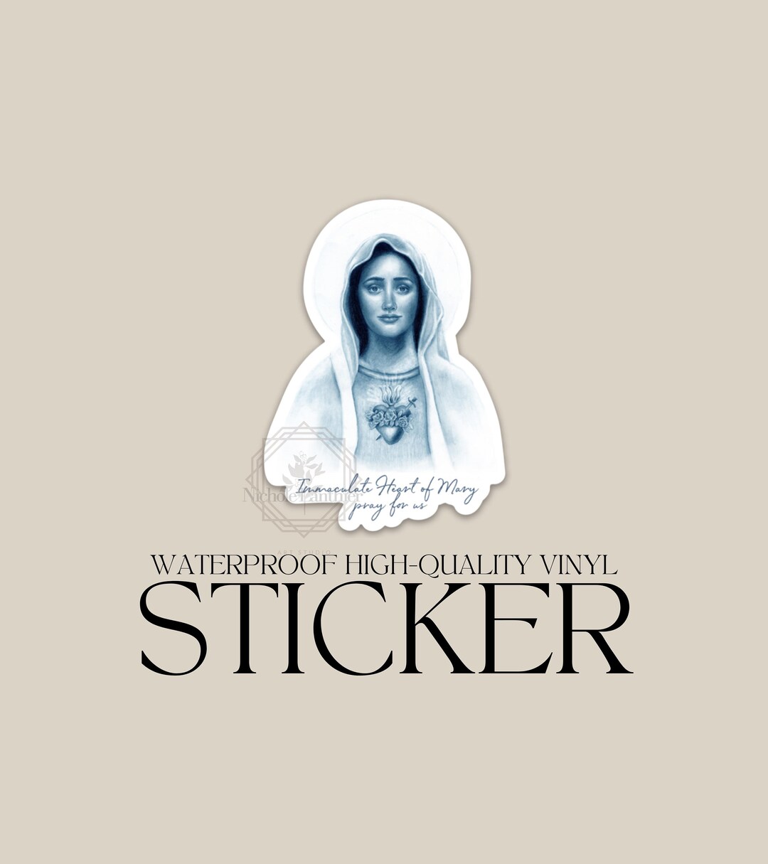 Immaculate Heart of Mary Sticker Catholic Sticker, Catholic Gift ...