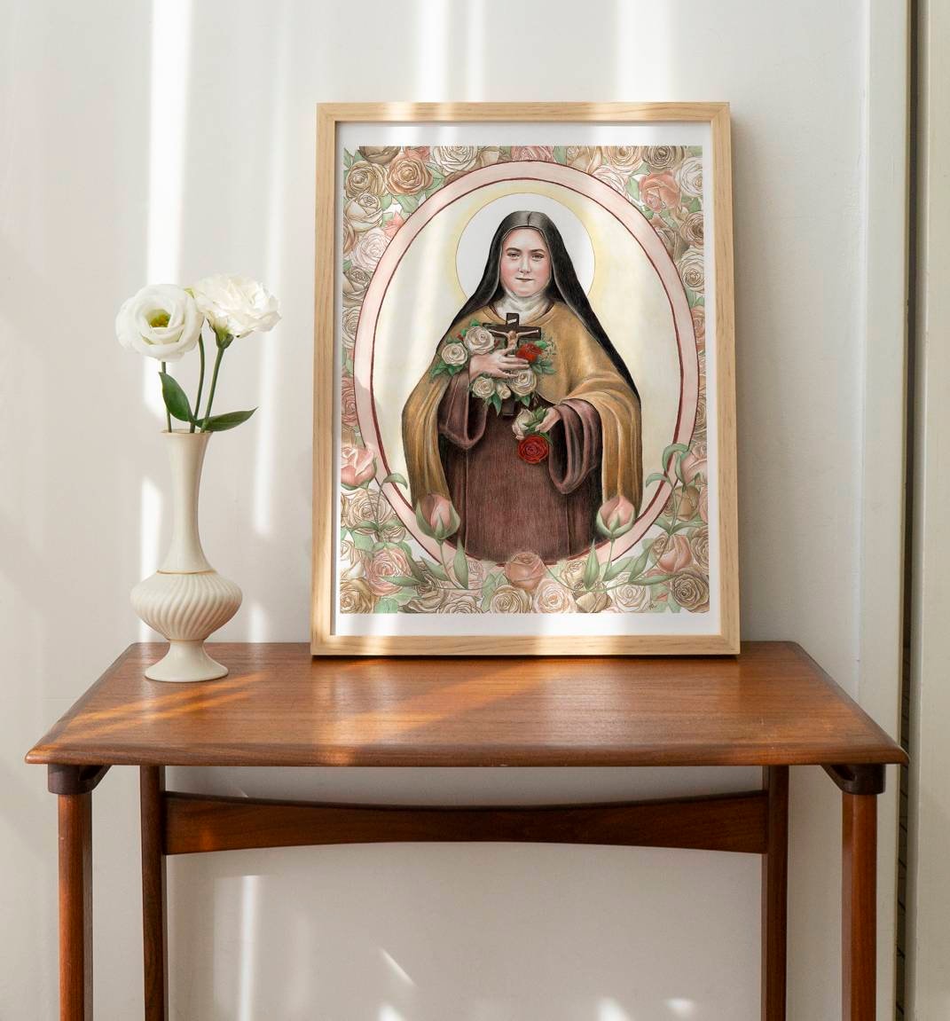 St. Therese Art Print the Little Flower Art Print Catholic - Etsy