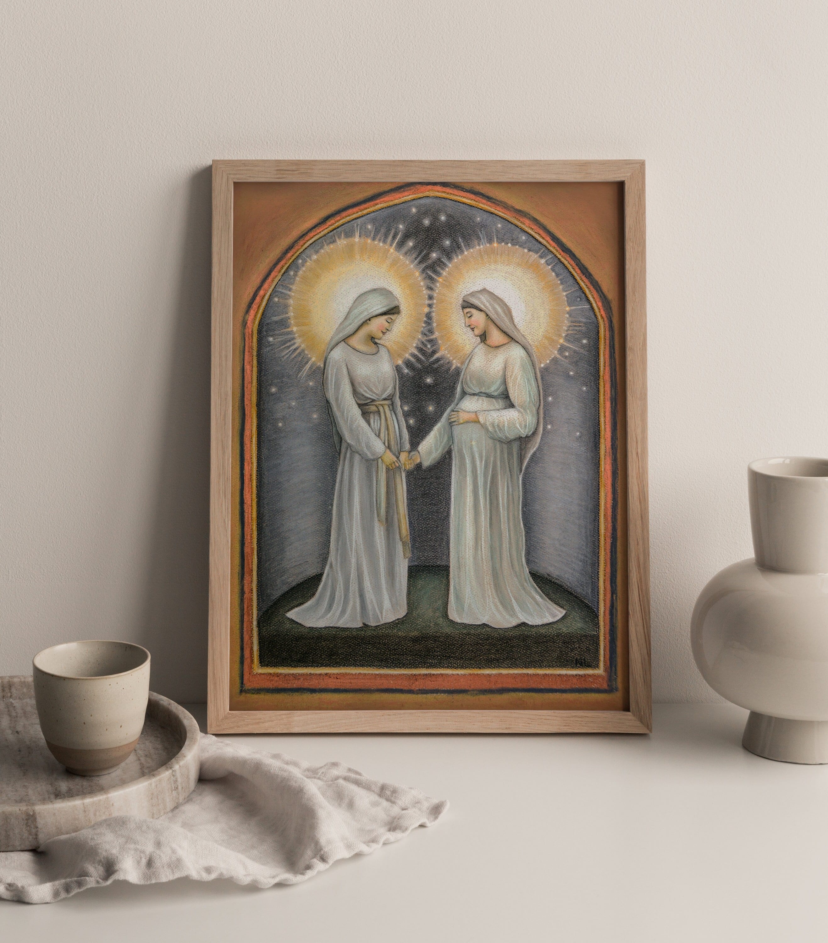 The Visitation Painting
