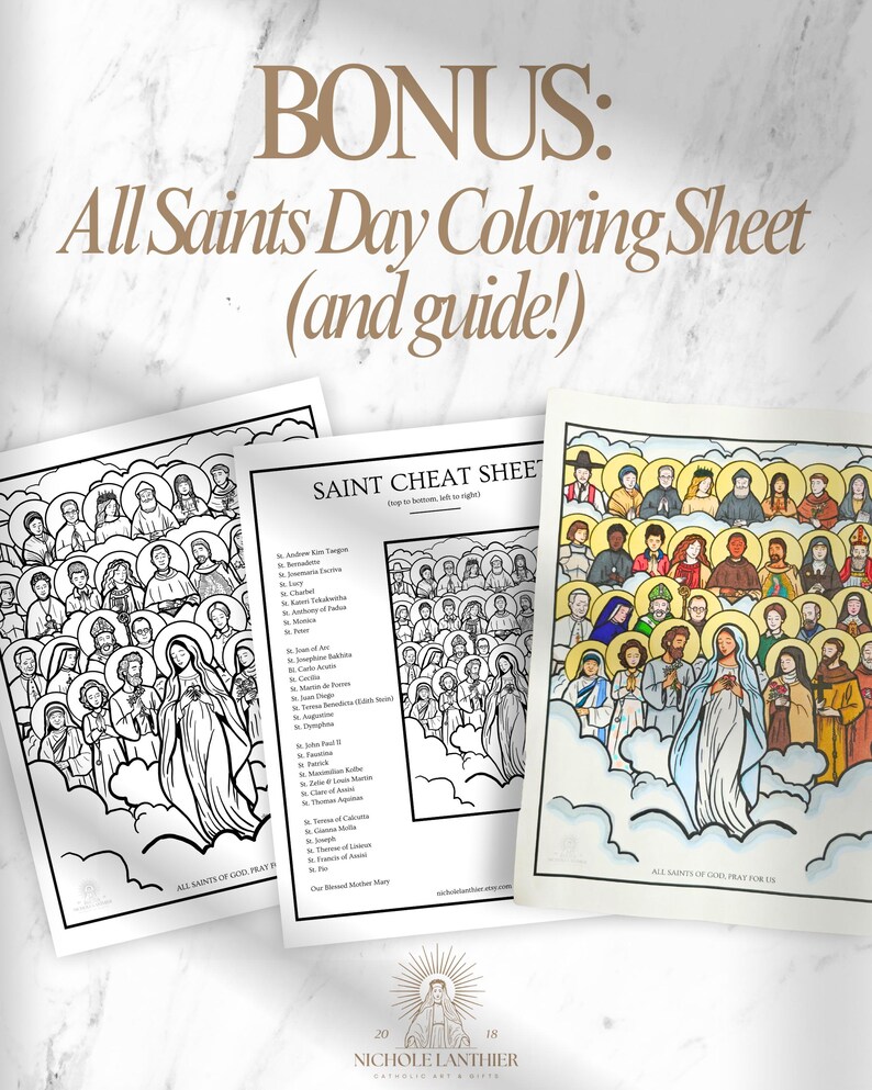 All Saints & Memento Mori DIGITAL DOWNLOAD Bundle, Catholic Art, All ...