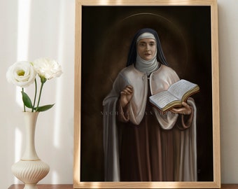 St Teresa of Avila Religious Poster Catholic Artwork Saints Serie Art ...