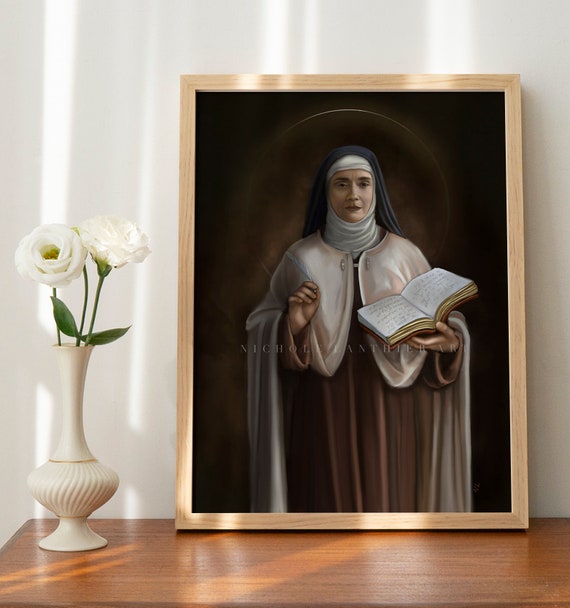 St. Teresa of Avila Art Print Catholic Art Saint Art - Etsy