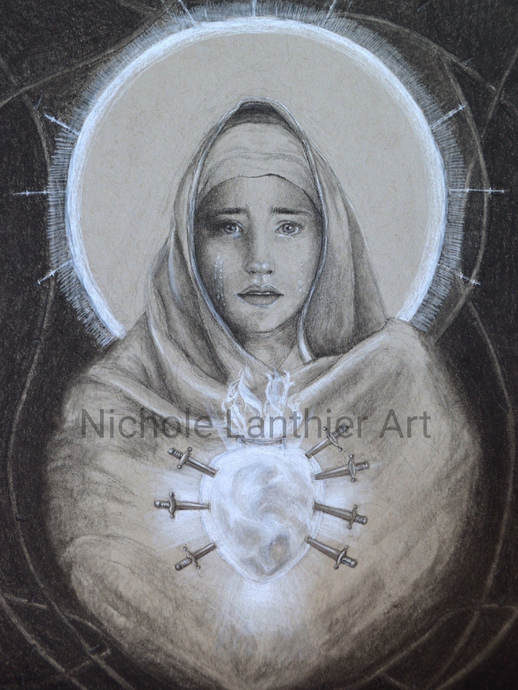 Our Lady of Sorrows Art Print | Virgin Mary Art | Mater Dolorosa Art ...