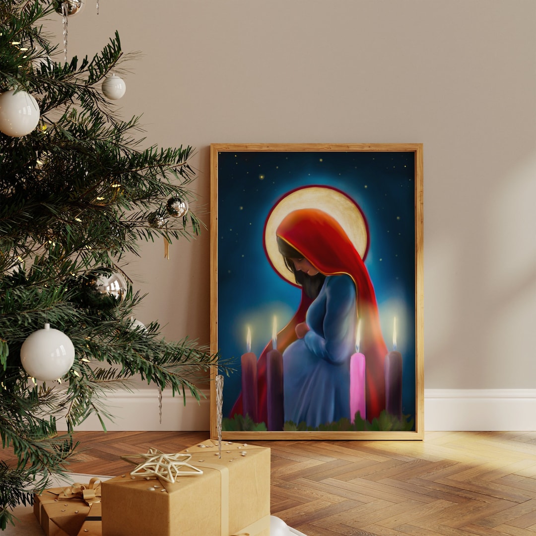 Advent Art Print, Catholic Art, Christmas Print, Catholic Gift - Etsy