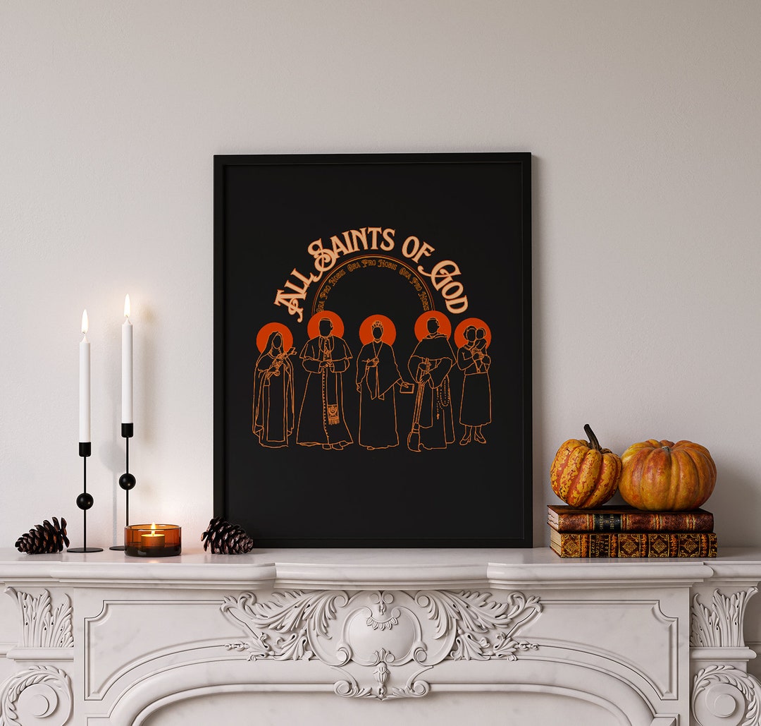 All Saints Print, Catholic Halloween, Catholic Autumn Decor, Catholic ...