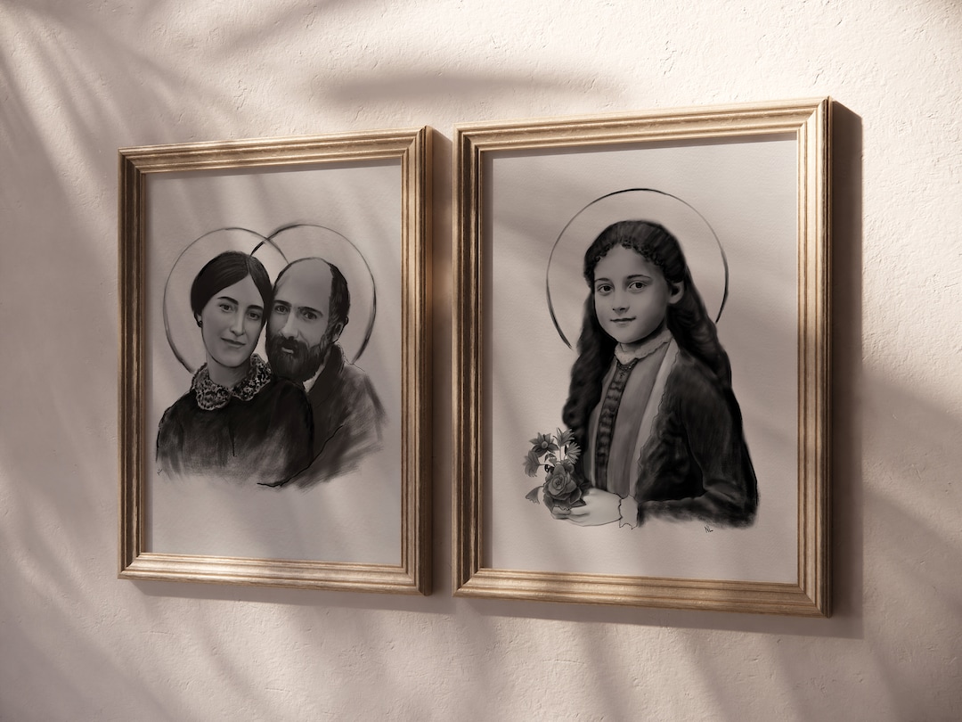 The Martin Family Sketch Set, Young St. Therese, Zelie & Louis Martin ...