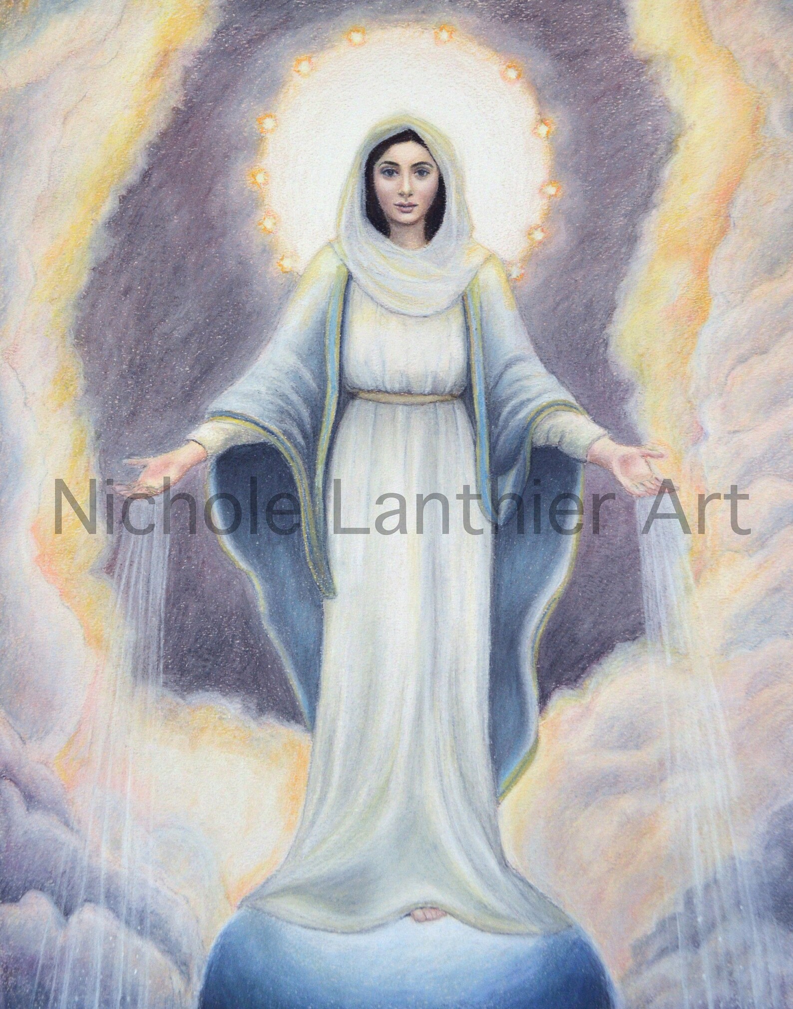 Our Lady of Grace Art Print Catholic Art Virgin Mary Art - Etsy