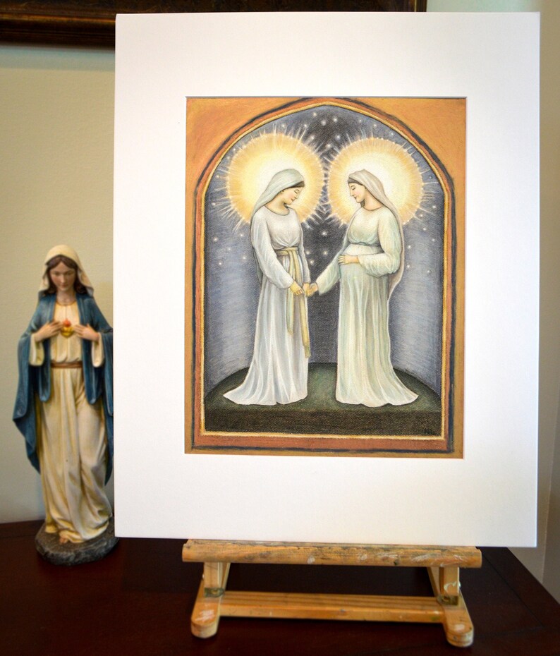 The Visitation of Mary Art Print Mary and Elizabeth Art - Etsy