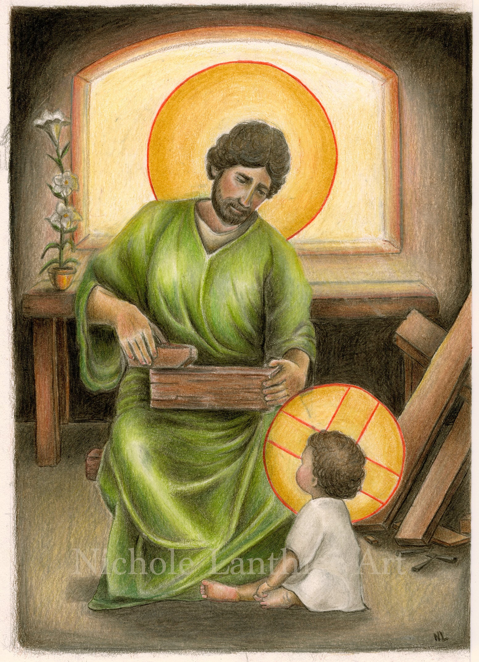 St. Joseph Art Print St Joseph Carpenter St Joseph and - Etsy