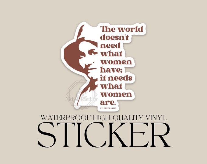 St. Edith Stein Vinyl Sticker, St. Teresa Benedicta, Catholic Sticker ...