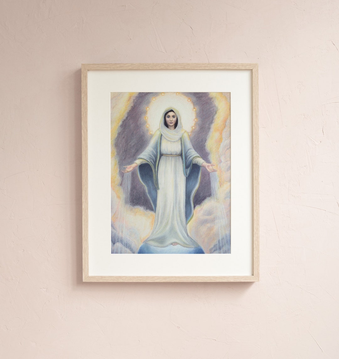 Our Lady of Grace Art Print | Catholic Art | Virgin Mary Art ...