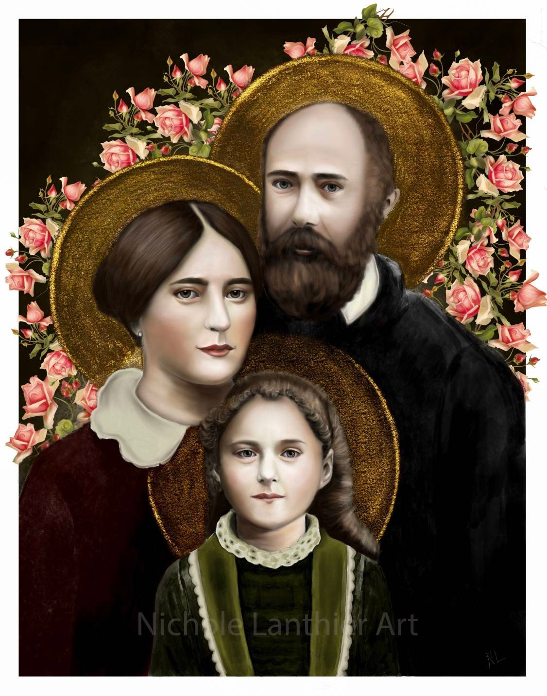 St. Zelie, St. Therese, and St. Louis Martin Art Print | Catholic Art ...