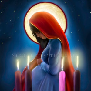 Advent Art Print, Catholic Art, Christmas Print, Catholic Gift - Etsy