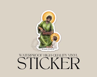 St. Joseph Sticker, Saint Joseph Decal, Saint Sticker, Catholic Sticker ...