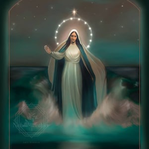 Our Lady Star of the Sea Art Print, Catholic Art, Virgin Mary Art ...