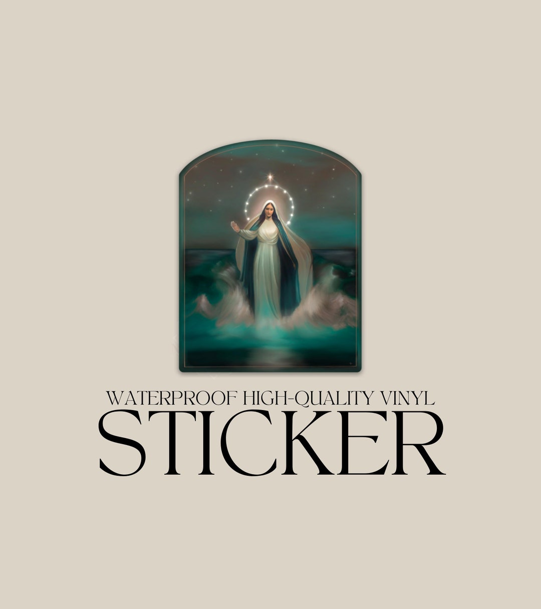 Star of the Sea Vinyl Sticker Catholic Sticker, Catholic Gift, Catholic ...