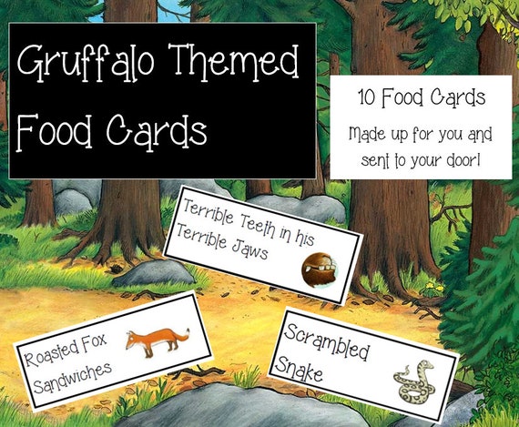 Gruffalo Themed Food Label Cards for Party Table Made up and | Etsy