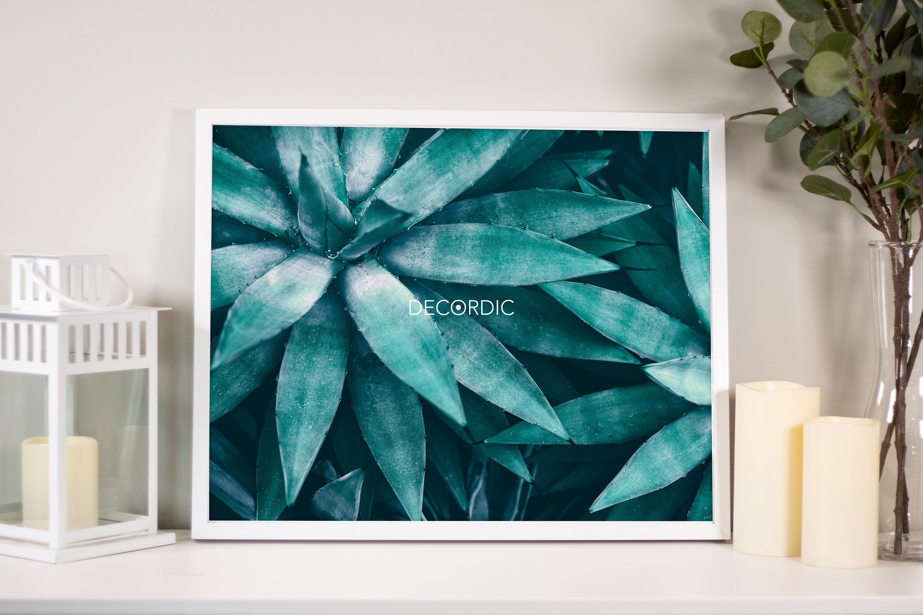 Blue Leaves Wall Art,tropical Leaf Print,succulent Printable,botanical ...