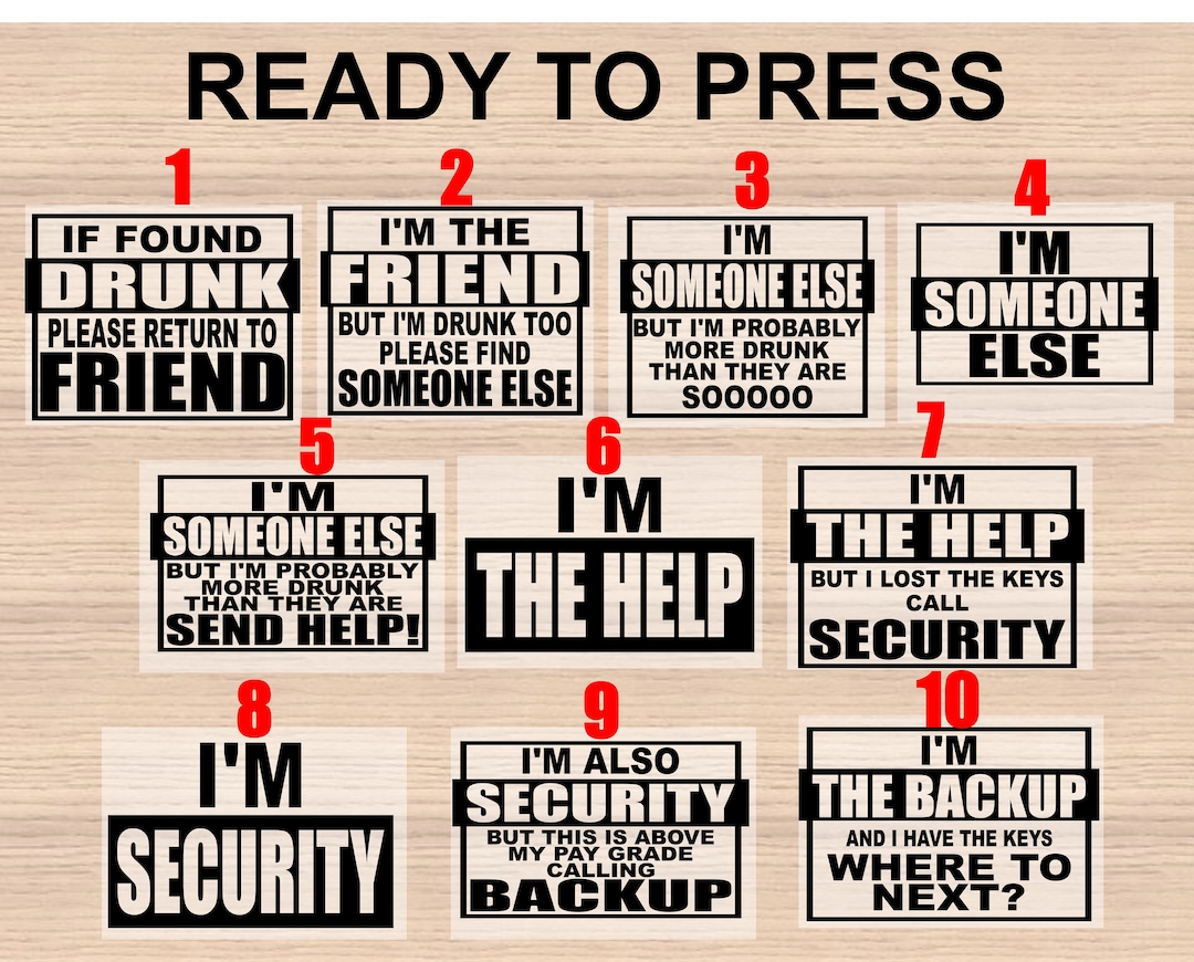 Funny Slogan DTF Transfer Bundle, Ready to Press (iron On) - Etsy