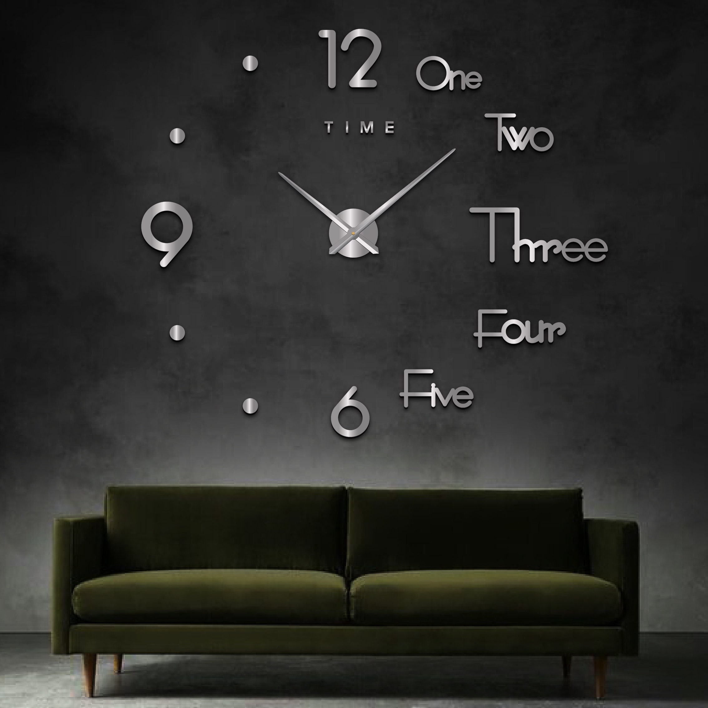 Frameless Wall Clock - Etsy